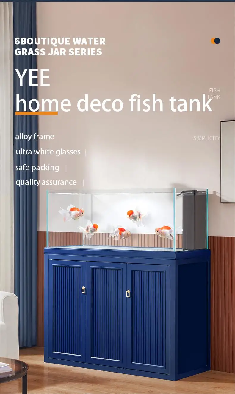 Yee Aluminum Alloy Vertical Fish Tank Rimless Led Lamps Glass Aquarium ...