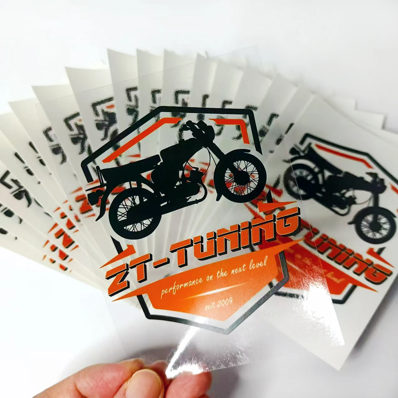 Custom printed on highly transparent vinyl stickers can be in full ...