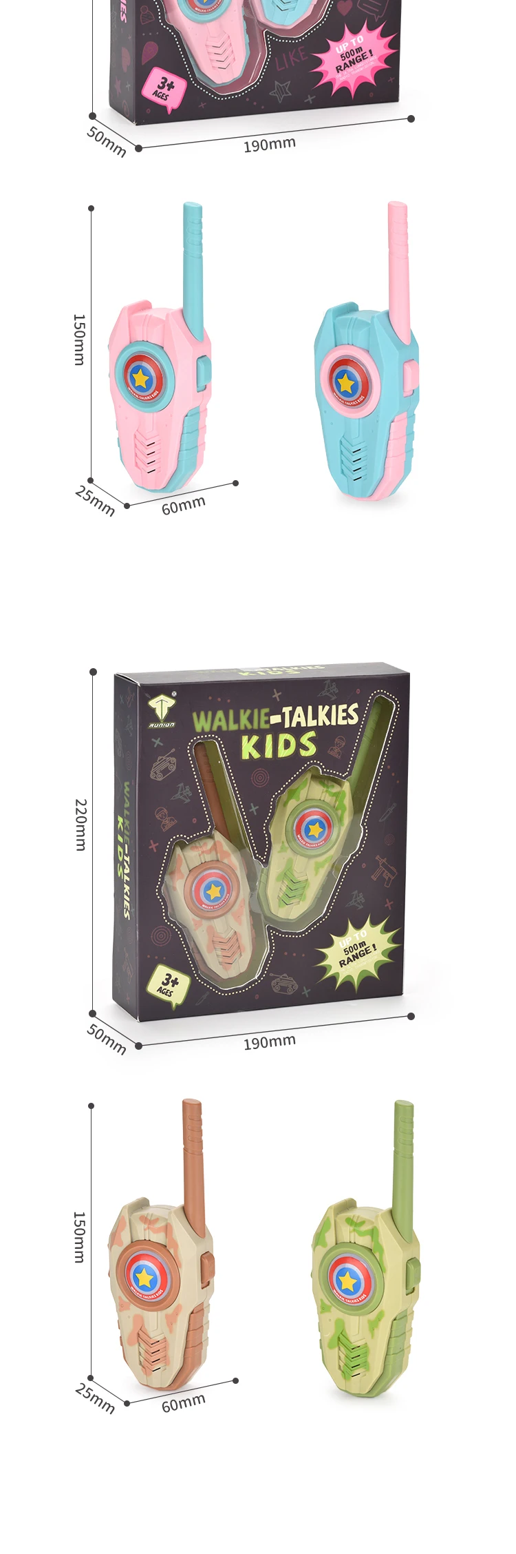 Outdoor Two Way Radio Walkie Talkie Toys Kids Long Range Walkie Talkies ...