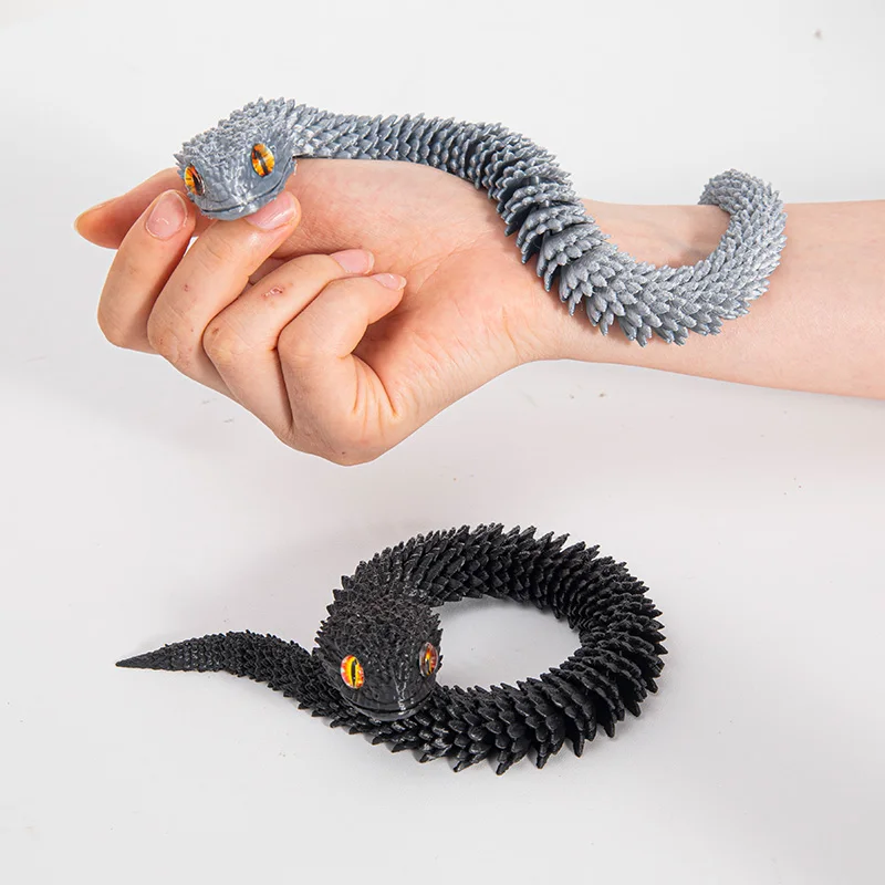 Movable 3d Printed Viper Snake Figurine & Rc Snake Toy - Decorative ...