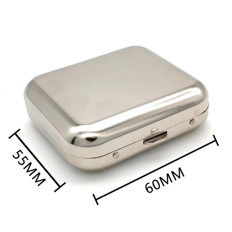 Customized Mini Square Pocket Cigarette Ashtray Tin Metal