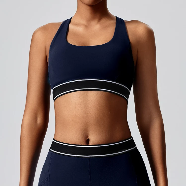 Hingto Custom Yoga Set Fashion Scoop Neck Sports Bra Elastic Pants Leggings 2 Pieces Yoga Sets ...