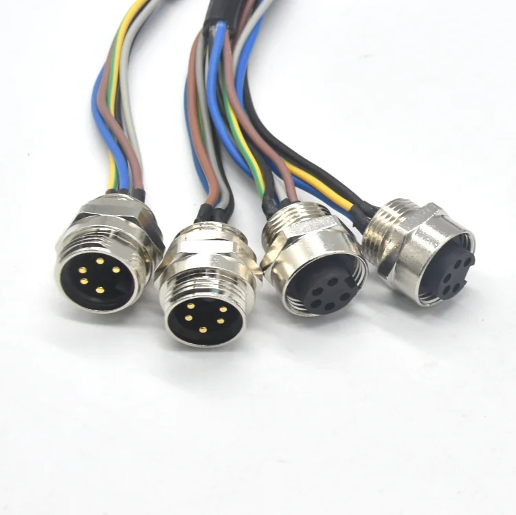 Ip67 7/8 Solder Wire Male Female 5pin Socket Circular Waterproof ...