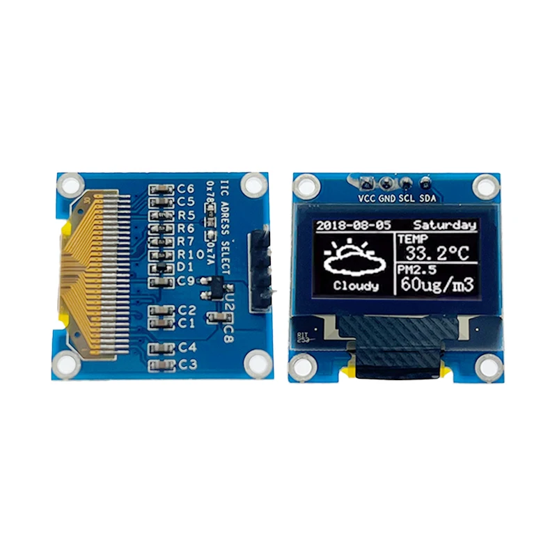 Display Arduino HiLetgo 0.96" I2C IIC OLED LCD Display 128X64 OLED For Arduino 51 STM32 ...