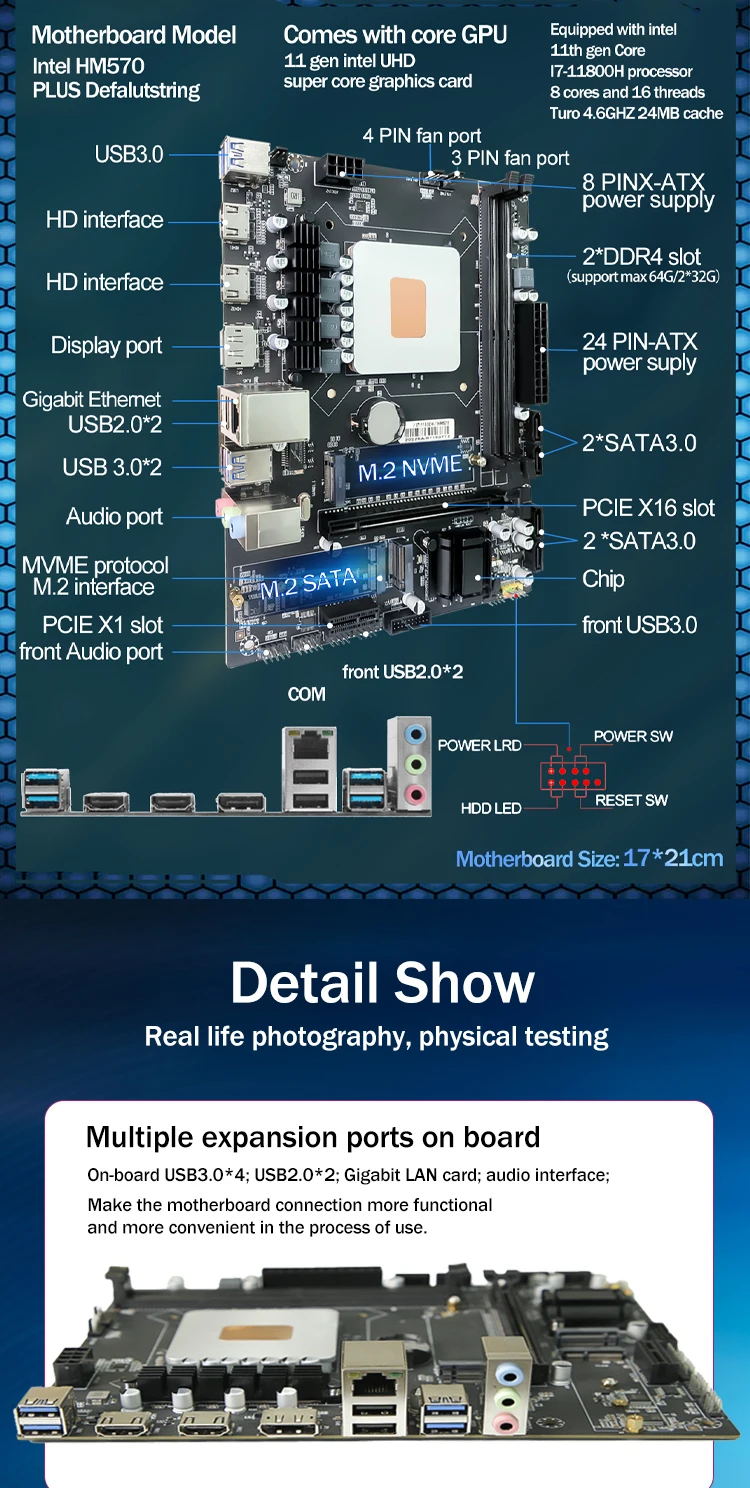 Gaming Pc Motherboard With Embedded Cpu I7-11800h (ready To Use) 2.3ghz ...