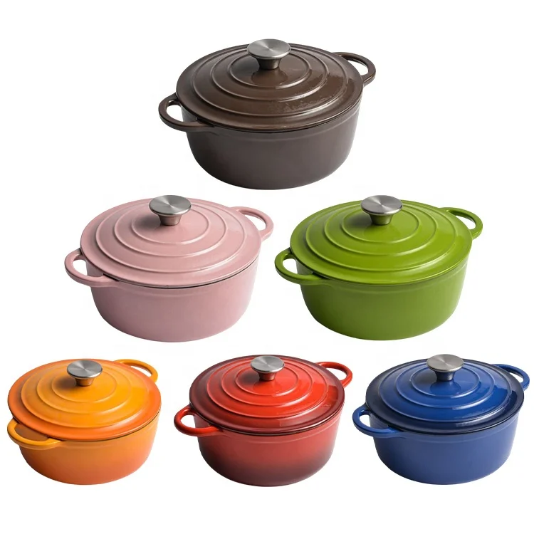 Multi-colorful Enamel Cast Iron Casserole Dish - Kingway