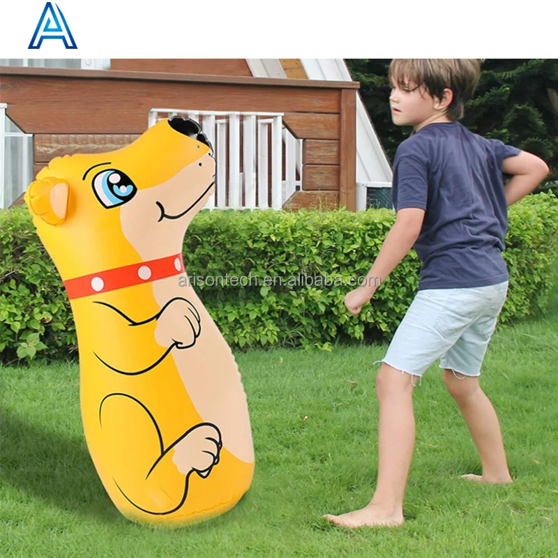Cute Design Cartoon 3d Air Blow Inflatable Dog Bop Bag Punching Bag ...