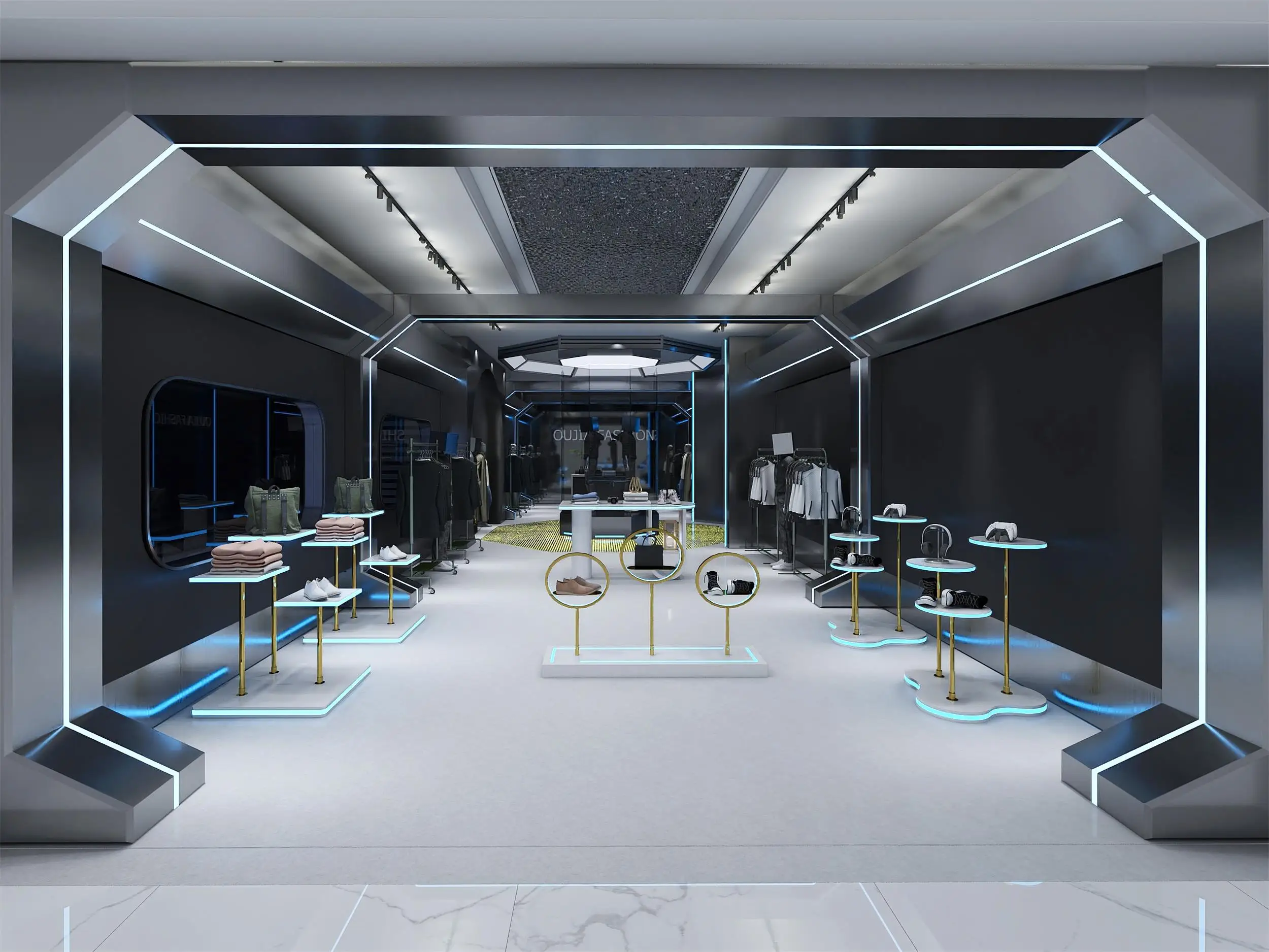 White LED Display Stand - Elevate Your Store's Appeal