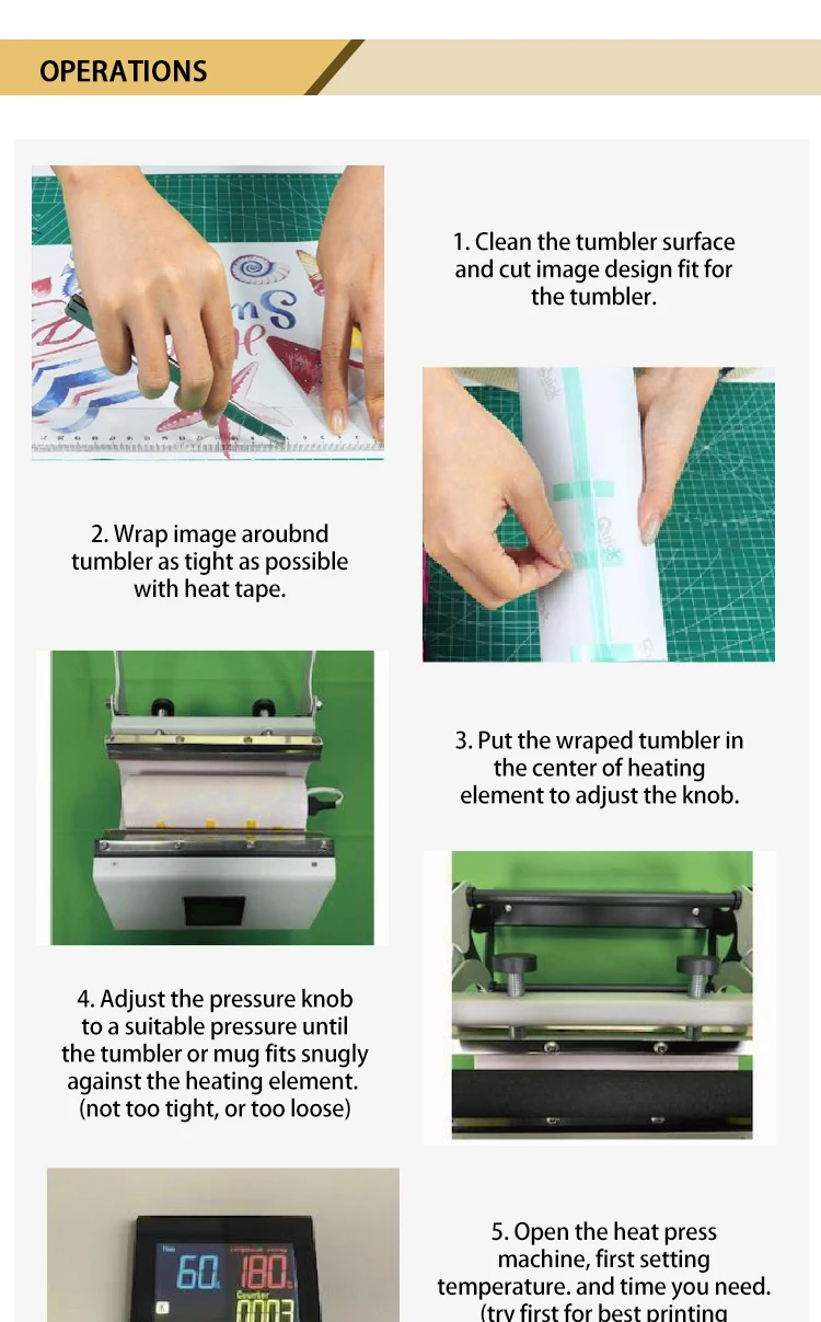 Multifunctional 10oz 16oz 20oz 30oz Easy Diy Cup Mug Tumbler Printing ...