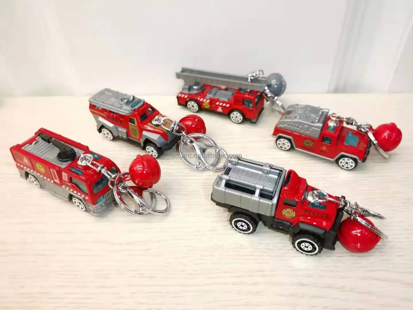 New Arrival Keychain Kids Red Car Toys Key Ring Children Fire Engine ...