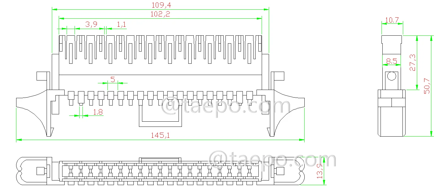 10 Pairs Disconnection STG 2000 Pouyet Module - Copper Thickness 1 Oz