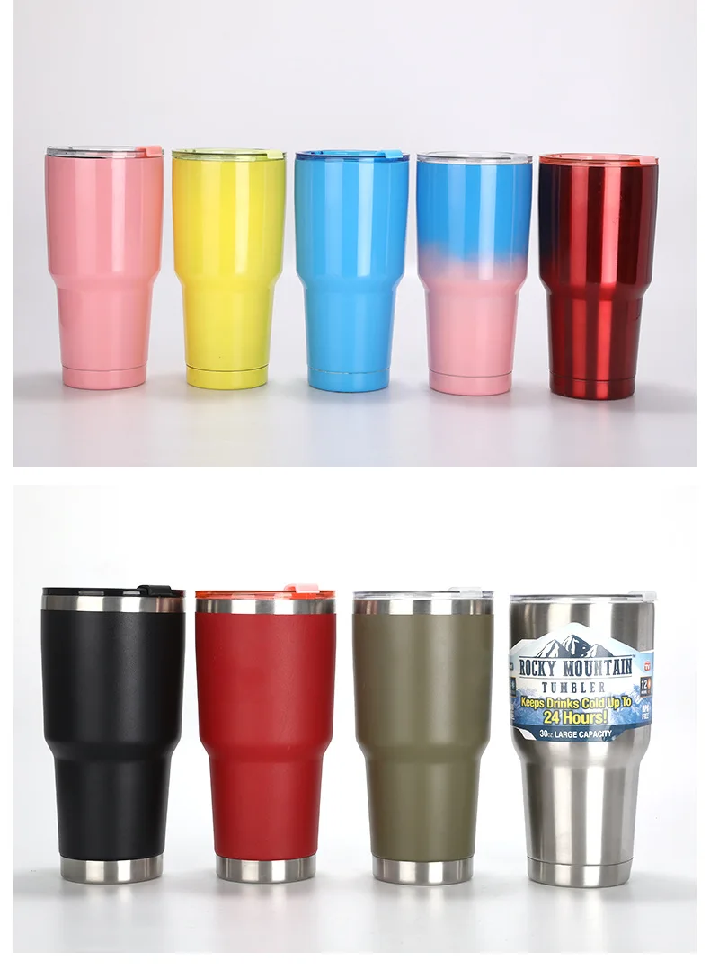 Pure Color Stainless Steel Insulation Cup Cold Insulation Cup Vacuum ...
