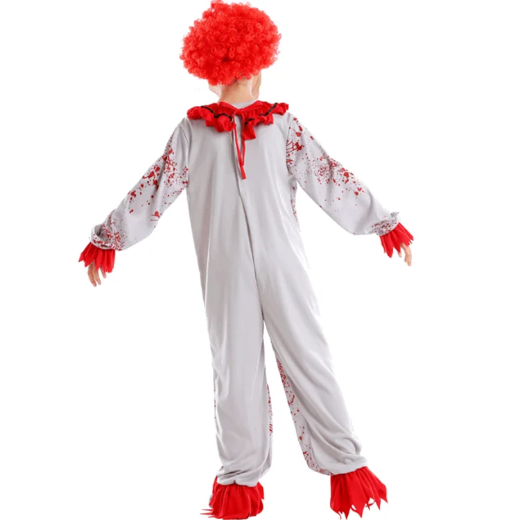 Butcher Clown Terror Costume Clown Jumpsuits Halloween Cosplay Clown ...