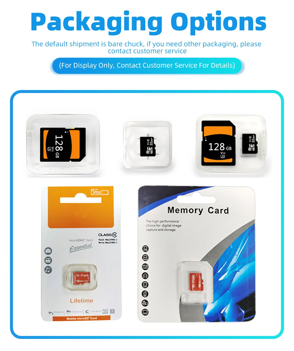 4GB/8GB/16GB/32GB/64GB/128GB/256GB High Speed C4/C6/C10/U1/U3 OEM SD ...