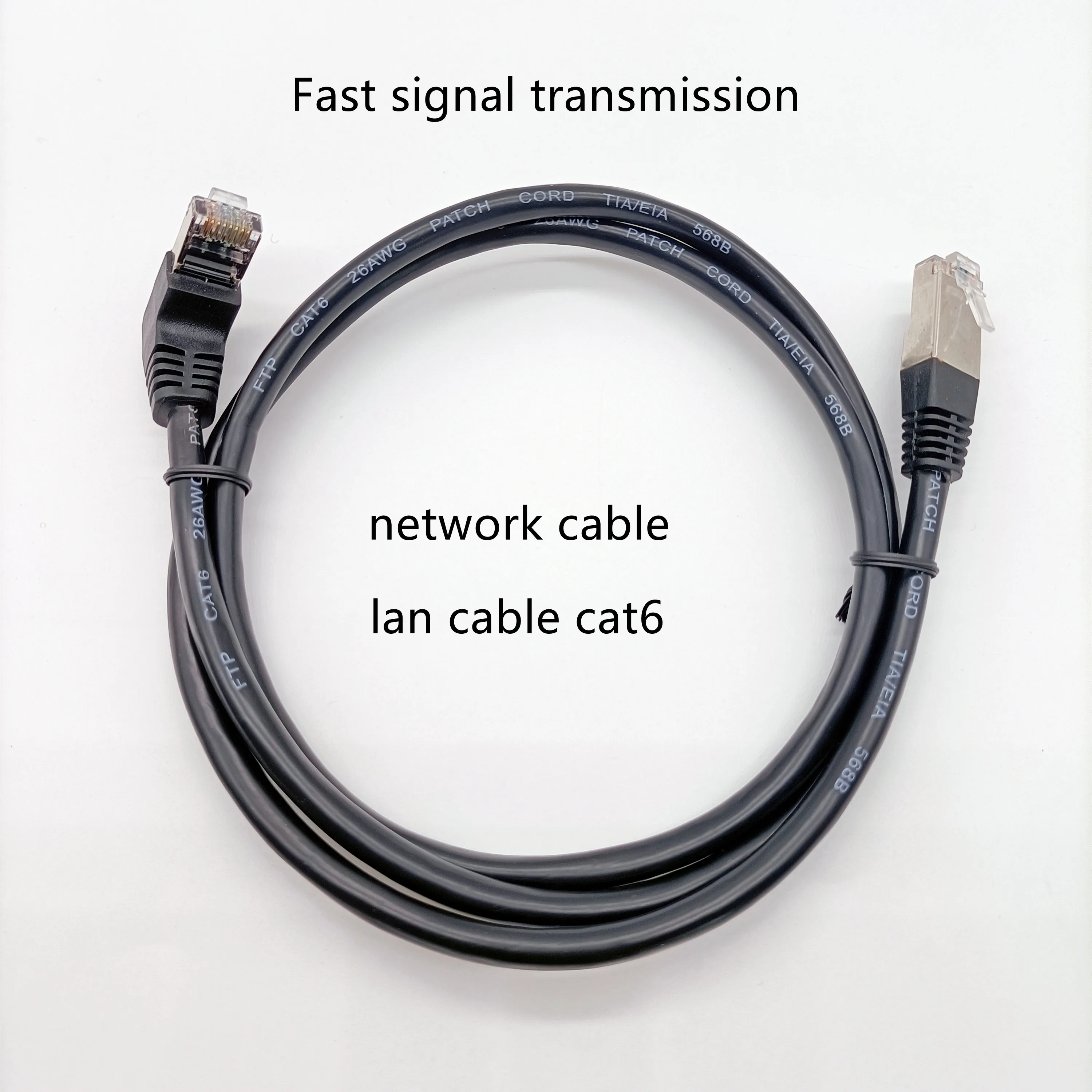 26AWG Ethernet Patch Cable 90 Degree Cat6 Network Connector RJ45 LAN ...