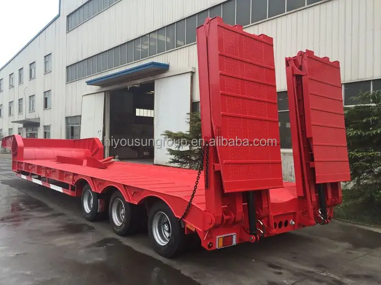 8 Axles Lowbed Semi Trailer Detachable Gooseneck Low Loaders Heavy Duty ...