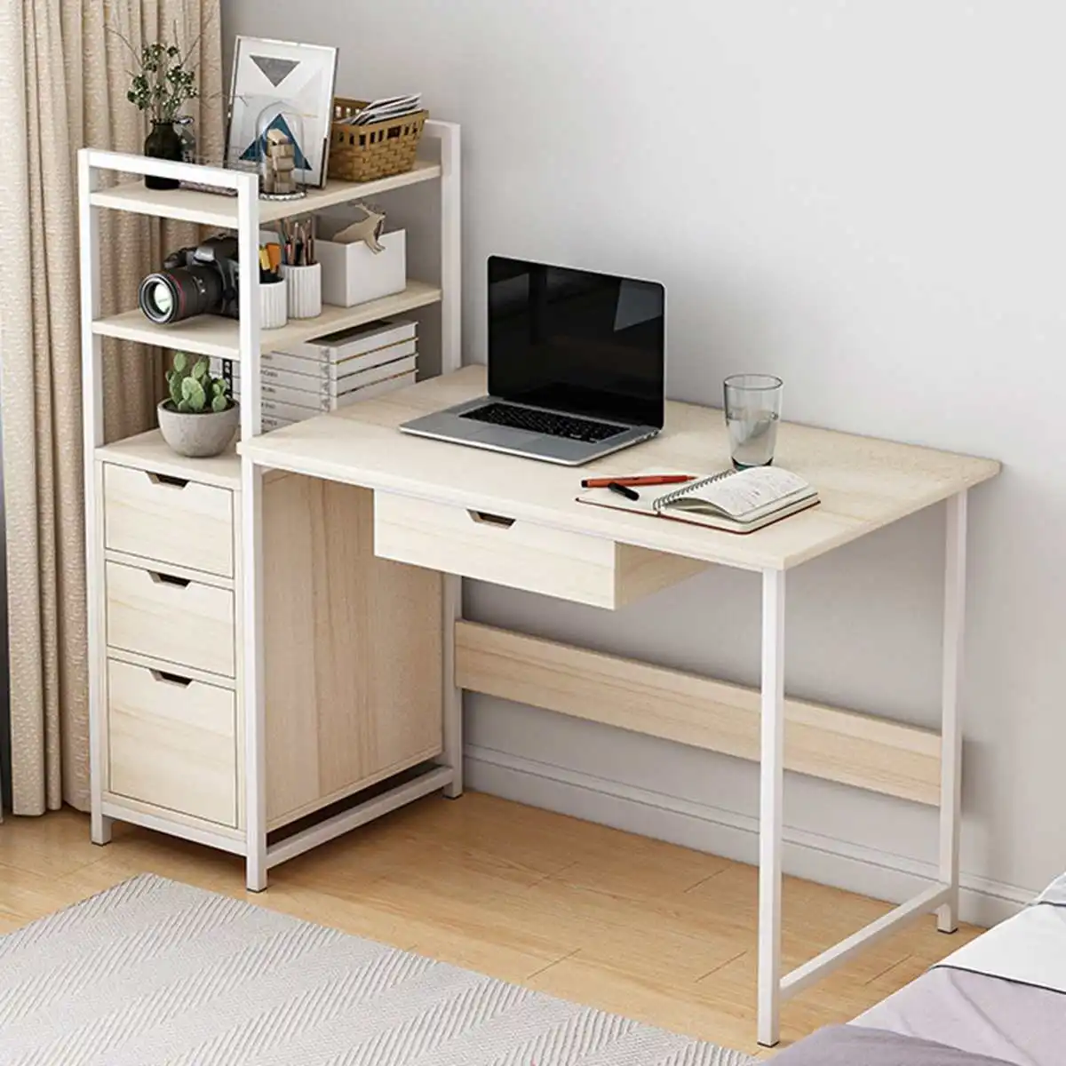 Modern Shelves Drawers Computer Desk for Home and Office| Alibaba.com