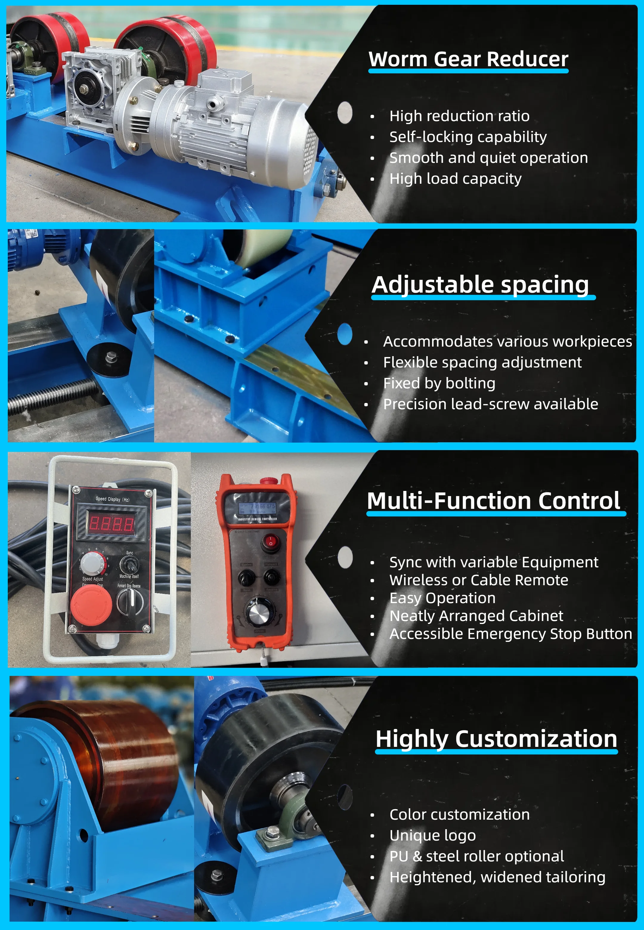 5T Welding Rotator Luoyang BOTA BKT-5 /Conventional Manual Adjustable ...