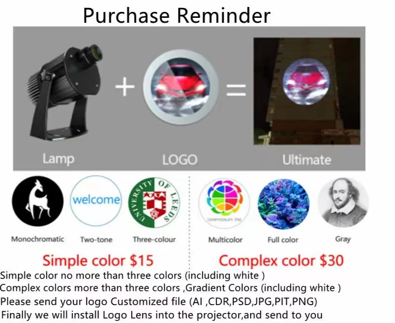 100-150w Waterproof Outdoor Logo Projection Light 6 Images Switching Hd ...