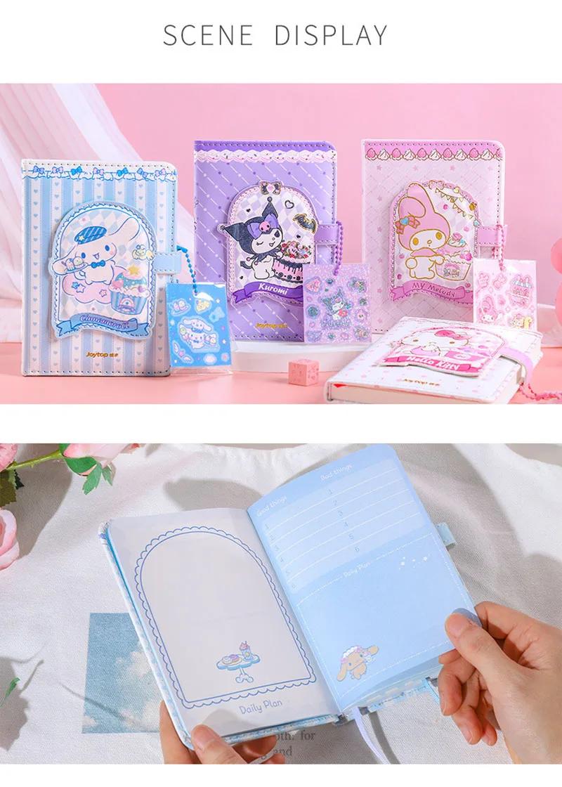Sanrio Anime A6 Size Notebook Kuromi My Melody Design Hand Account Book ...