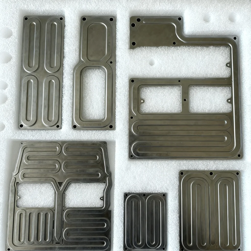 Aluminum Steel Base Plate Water Cold Plate CNC Machine Battery Electric ...