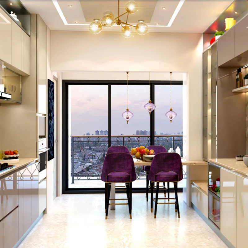 Solid Hardwood Kitchen Cabinets Factory Direct Glass Finish Modern ...