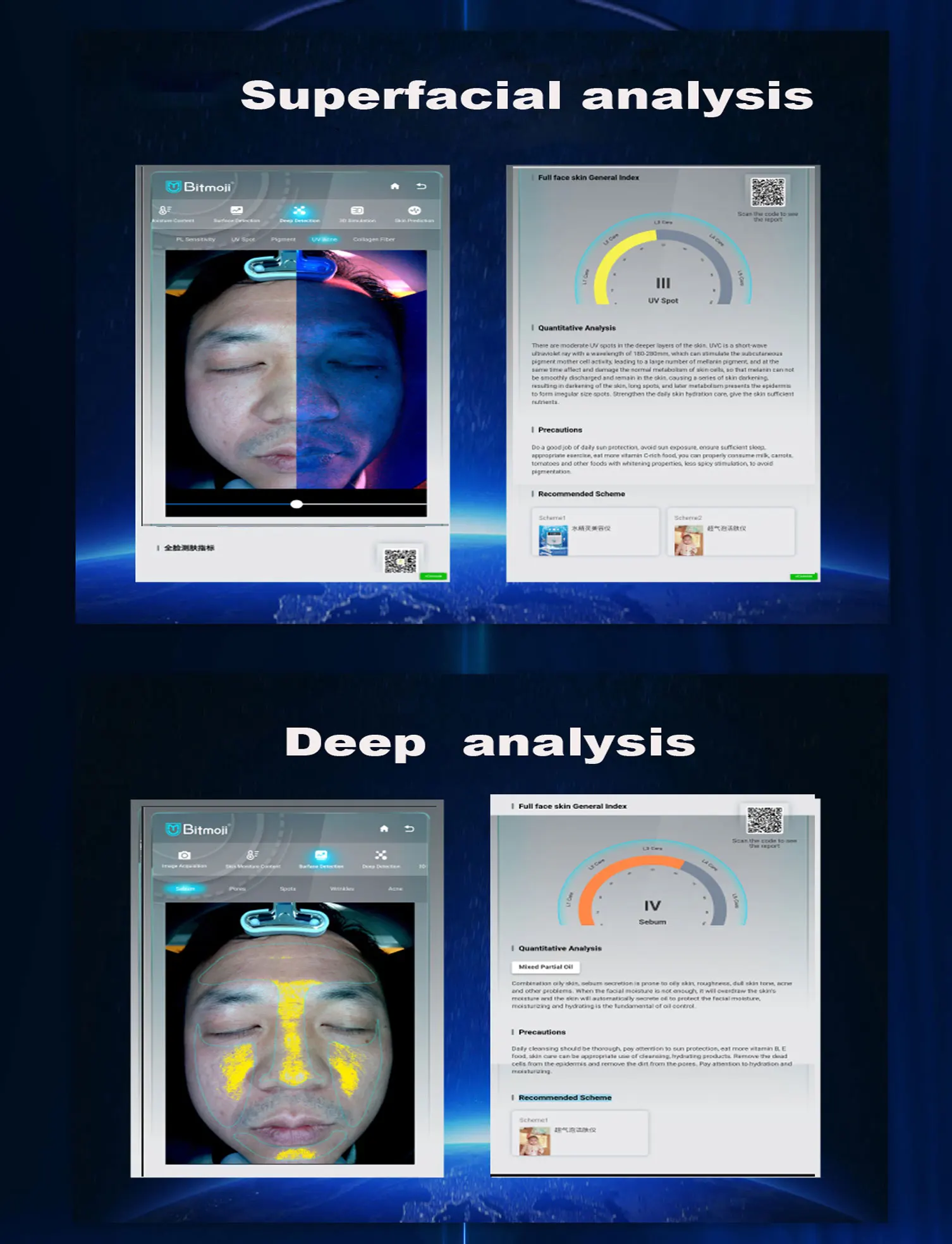 New Upgrade Bitmoji 3d Skin Analyzer Machine Facial Scanner Management ...