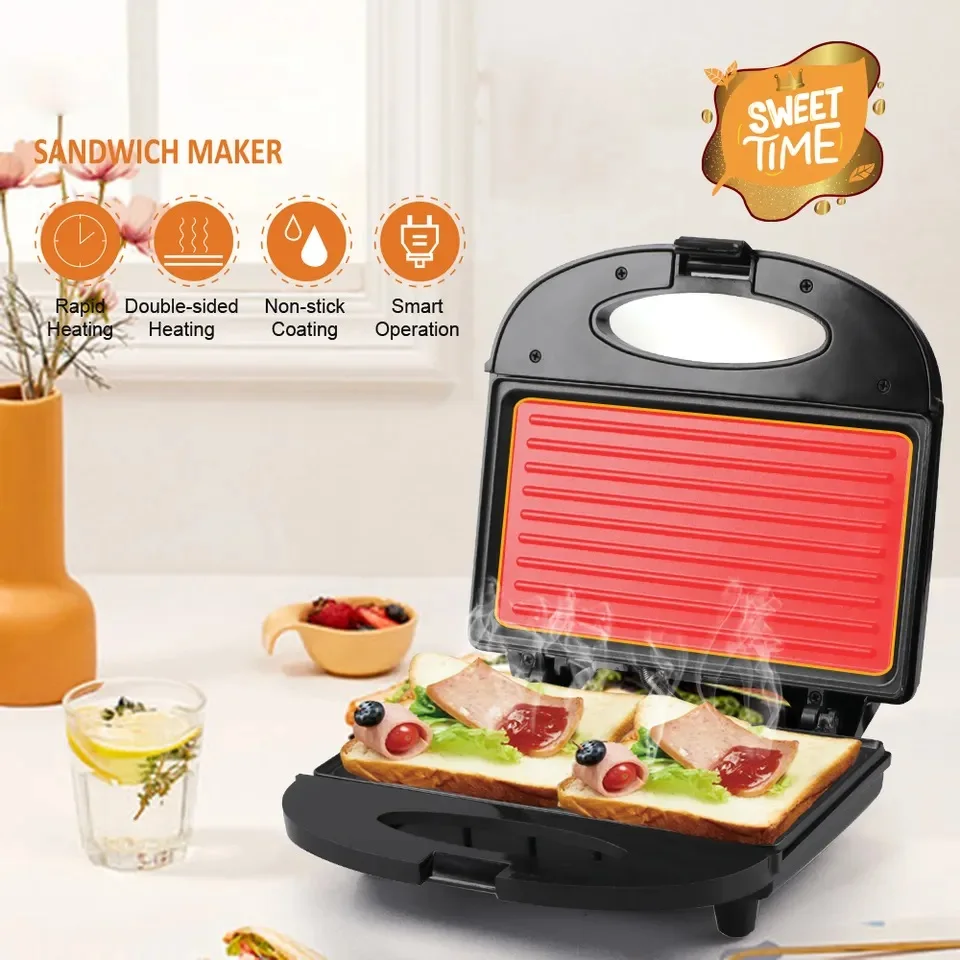 Household 2 Slices Automatic Electric Dual Breakfast Toast Sandwich ...