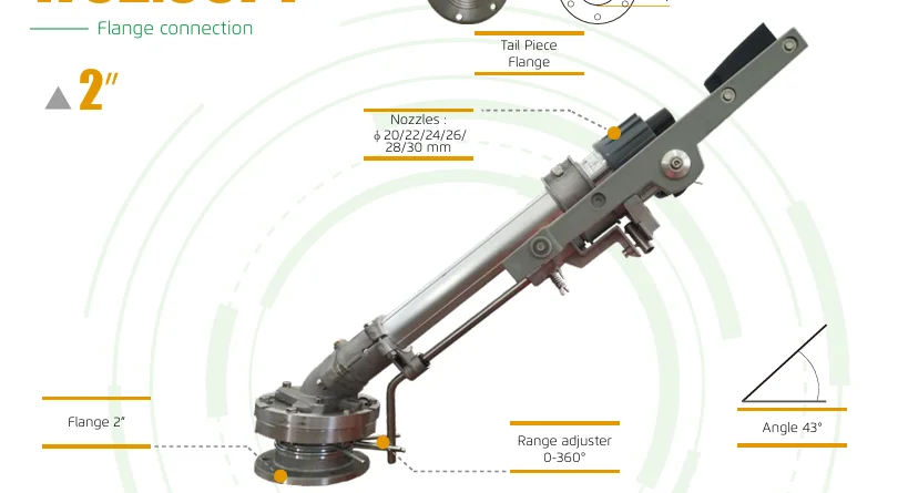 50 Turbo Vortex Spray Gun - Efficient Agricultural Irrigation