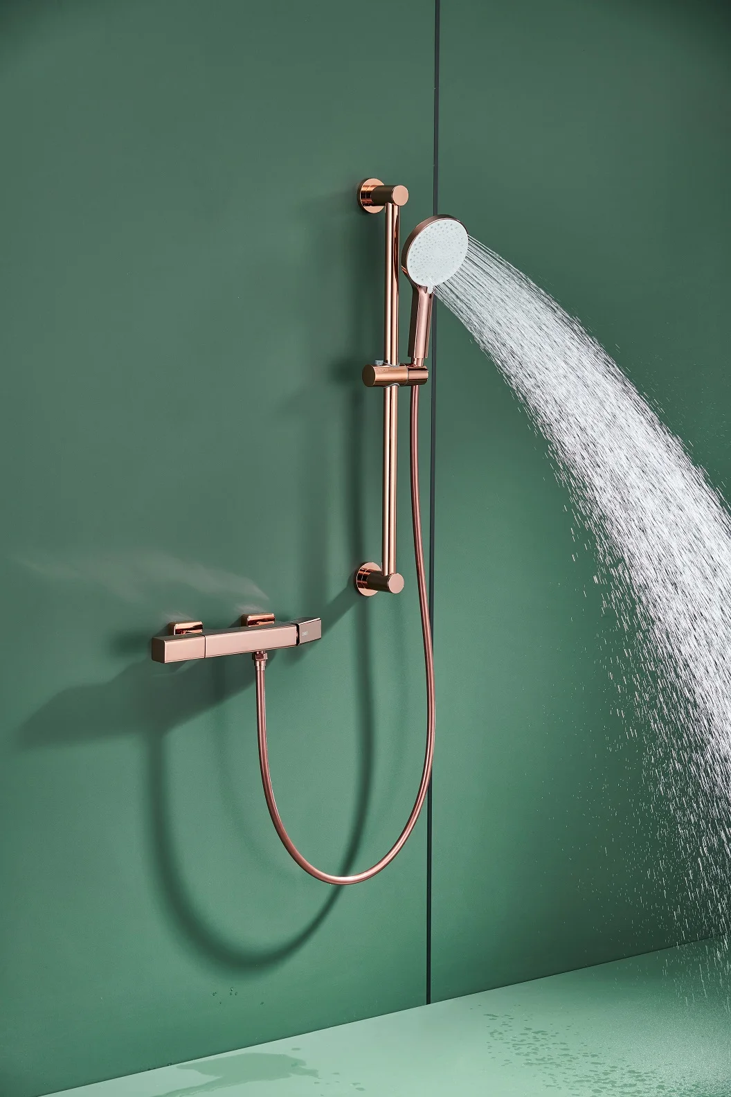 Simple And Modern Style Two Function Rose Gold Brass Bathroom Shower ...