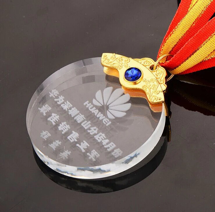 70mm Gold Crystal Glass Shaped Medallion Medal MH-J0891| Alibaba.com
