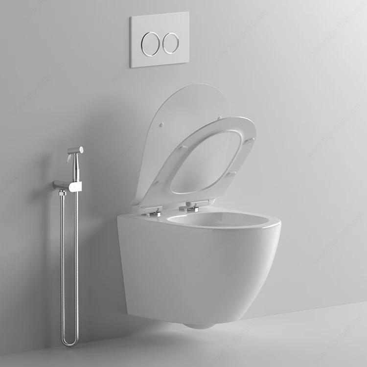 BTO Modern Bathroom Wall Mounted Water Closet - Concealed Tank