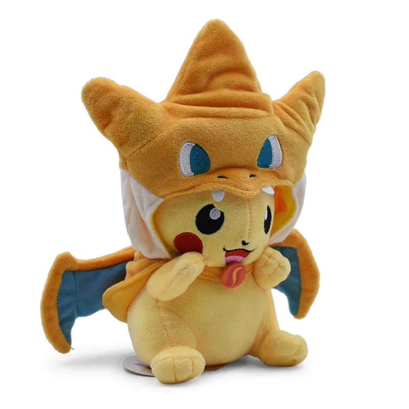 23cm Charizard Cosplay Pika Chu Plush Toys Cos Mega Charizard X Y ...
