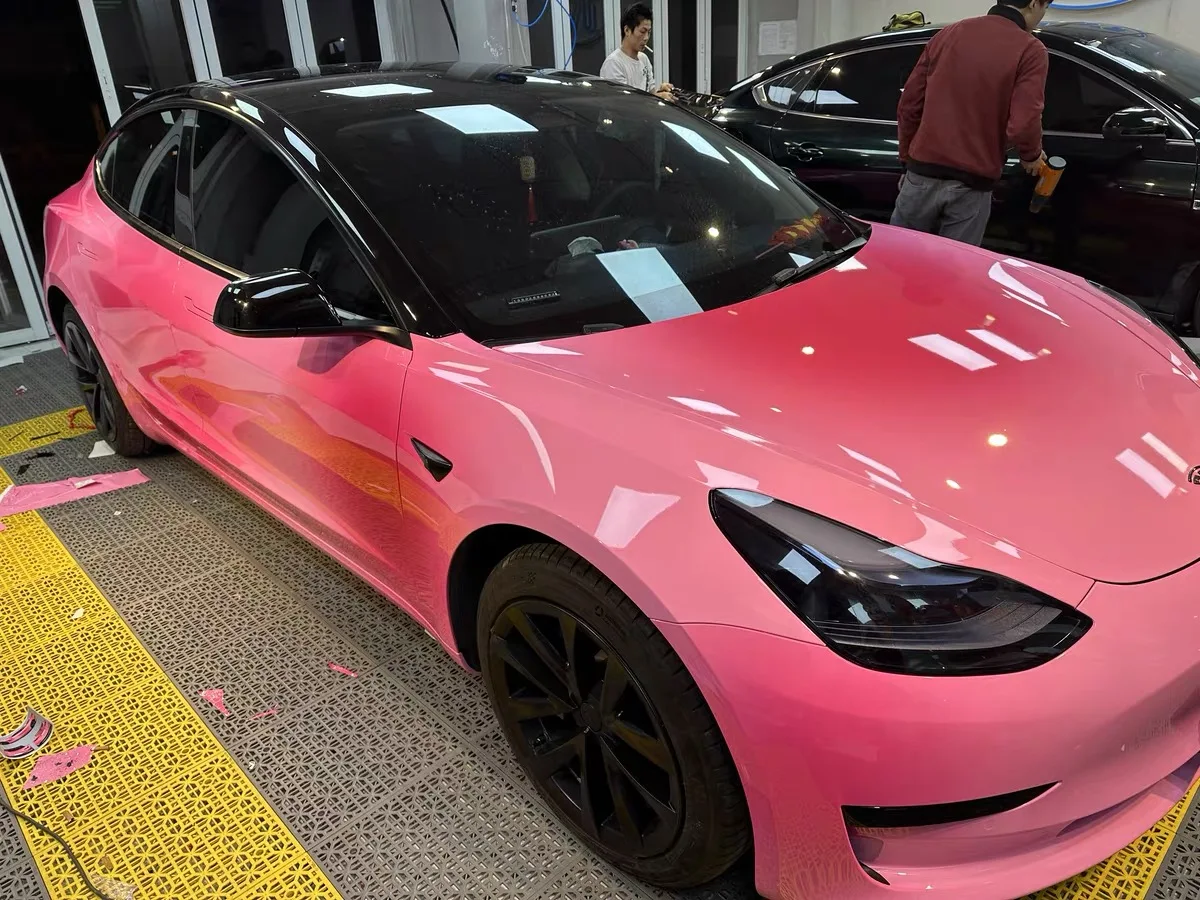 Tesla Color Change Film Model3 Modely Customized Color Change Film Shy ...