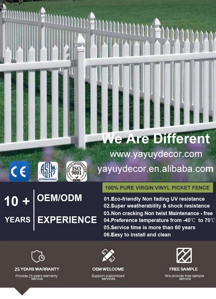 White Gothic Picket Vinyl Fence Panels - Eco-Friendly, Easy to Install ...