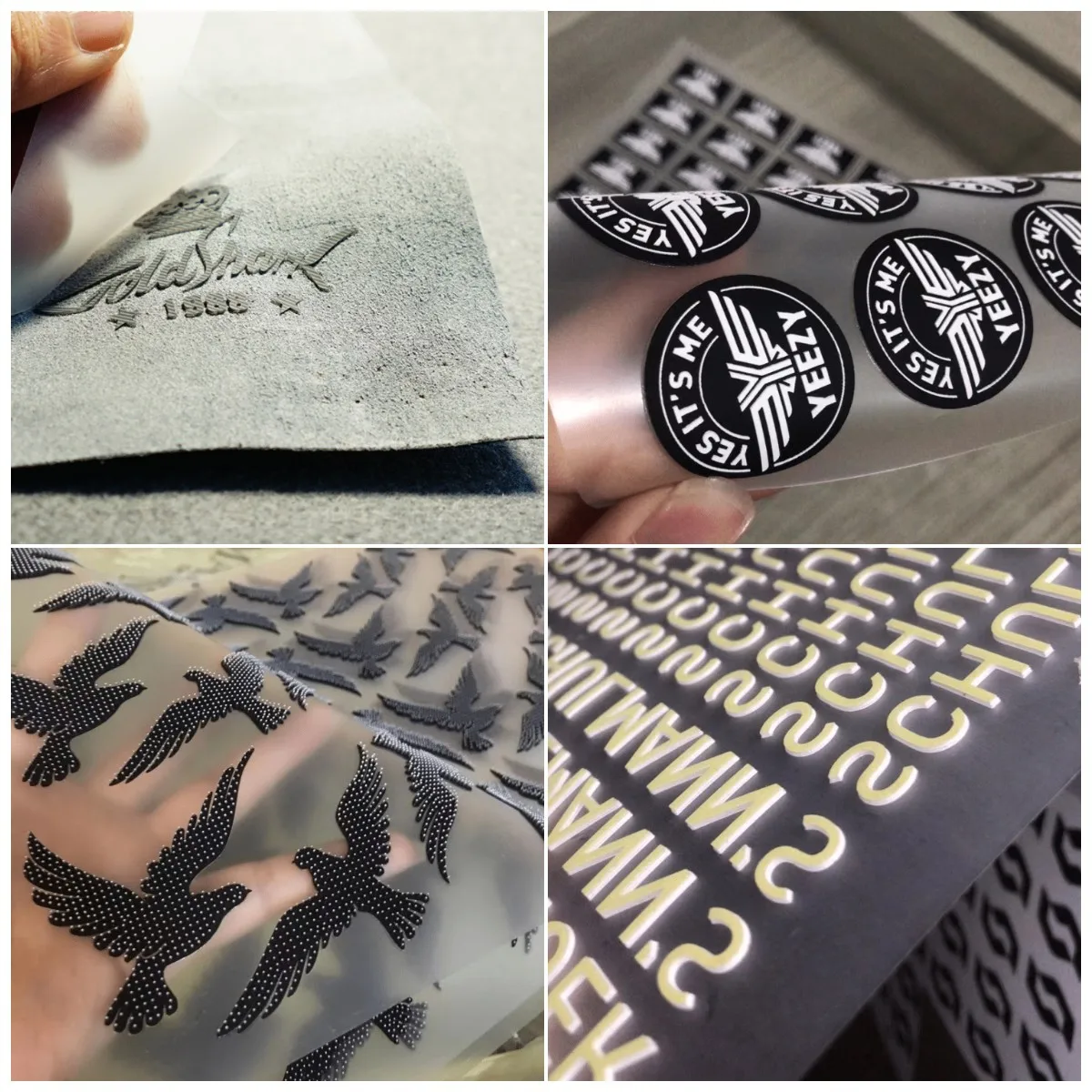 Custom Heat Transfer Clothing Label Heat Transfer Sticker 3D Raised ...