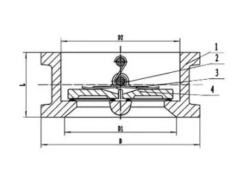 Grey Iron Dh77x-10/10q/16/16q Wafer Butterfly Check Valve - Buy Automatic Grey Iron Dh77x-10/10q ...