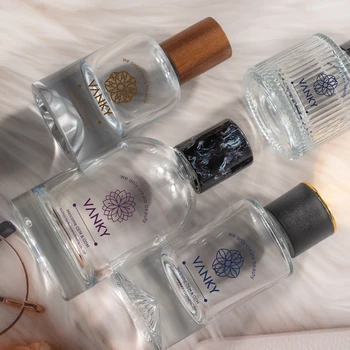 Luxury Cylinder Parfum Botol 30ml Heavy Base Glass Perfume Bottle 50ml ...