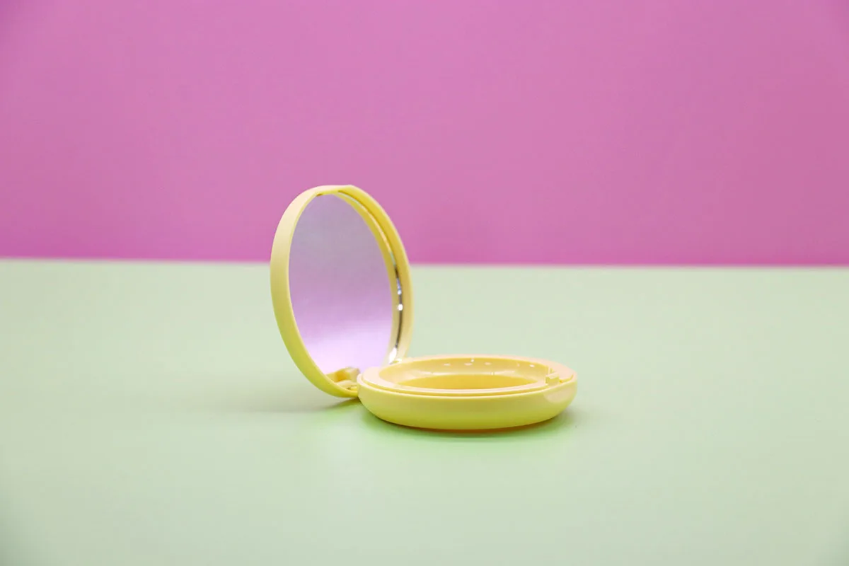 Wholesale Pressed Powder Case Packaging Green Round Empty Container ...