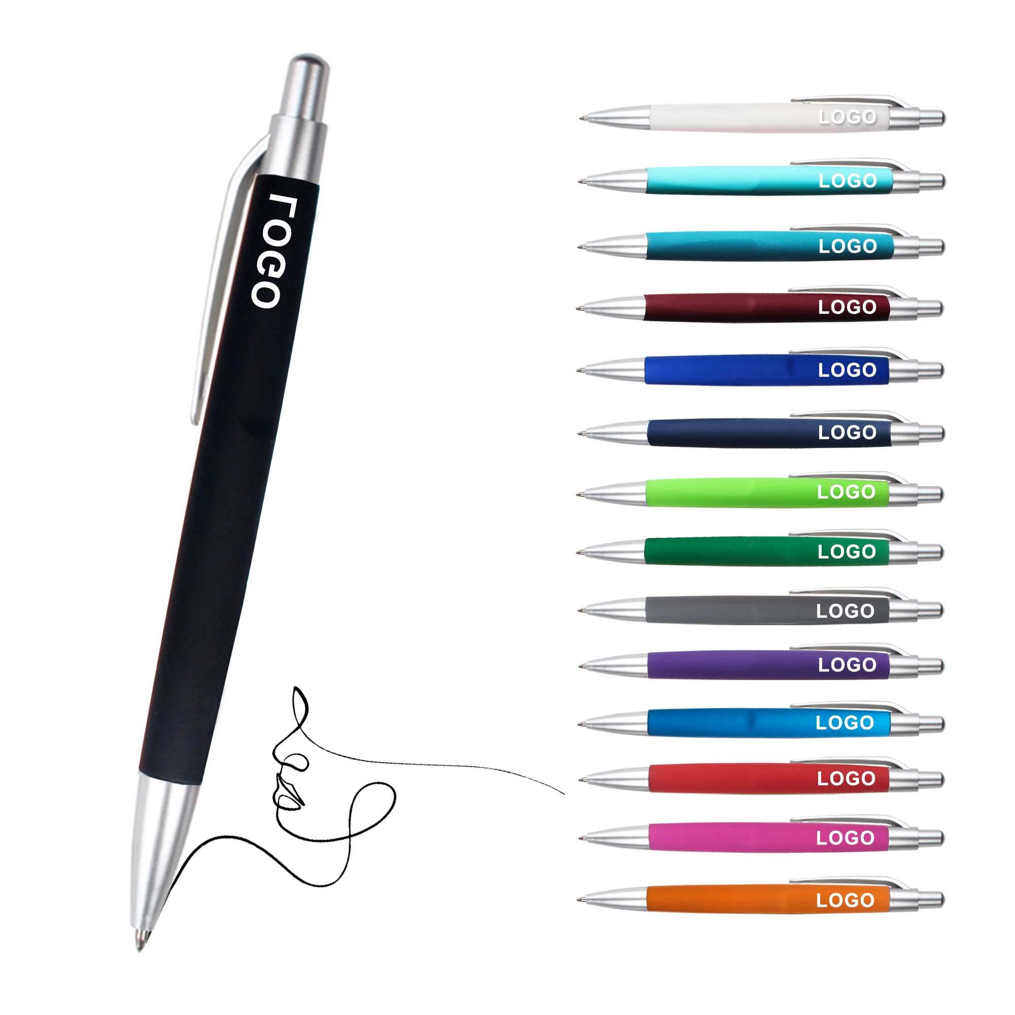 Promotion Cheap Plastic Ballpoint Hotel Pen With Colorful Spray Glue ...