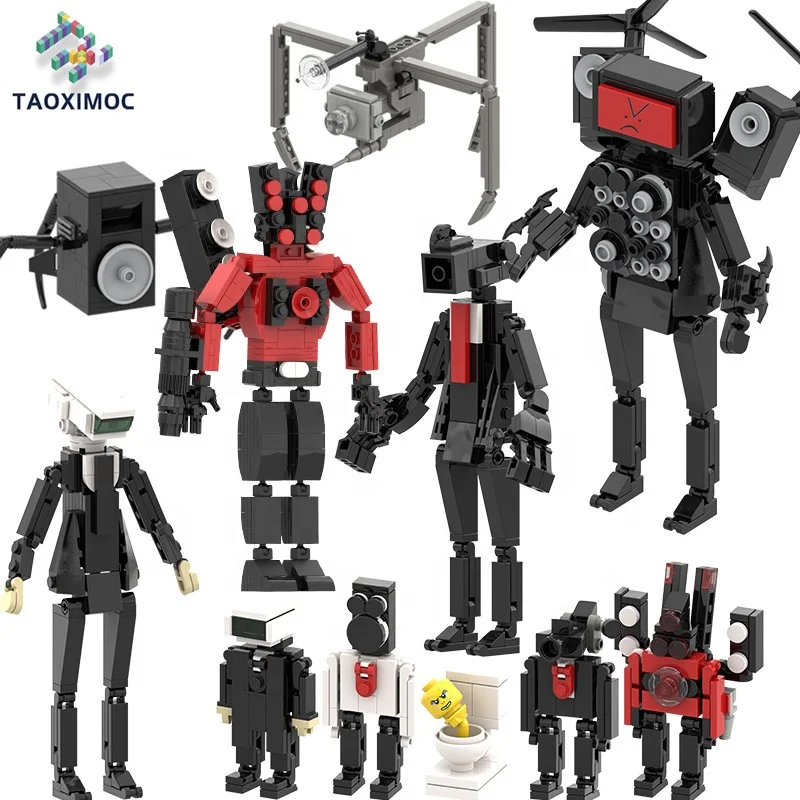 Dl1445 Skibidi Toilet Series Building Blocks Model Figure Puzzle Toy ...