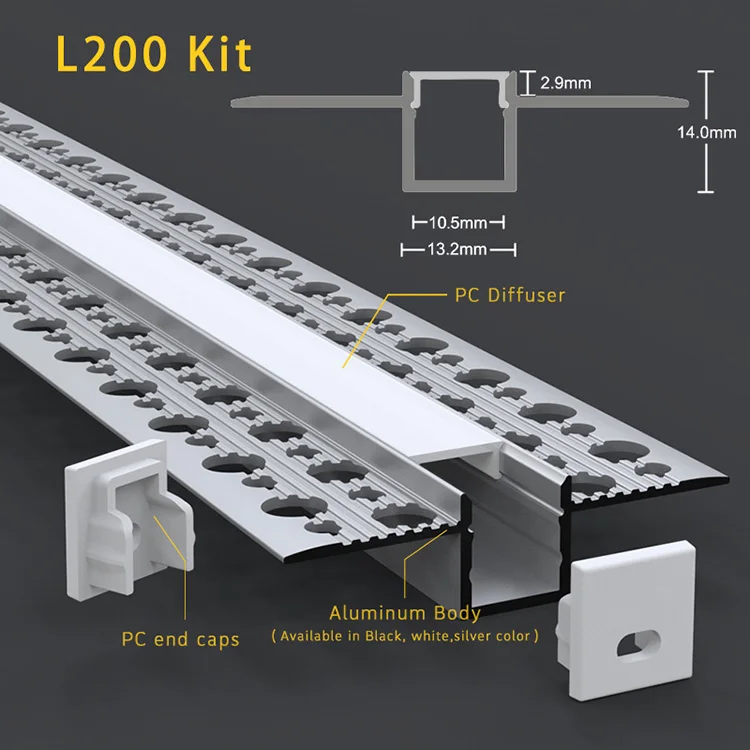 Gypsum Drywall Aluminum Profile for LED Linear Strips
