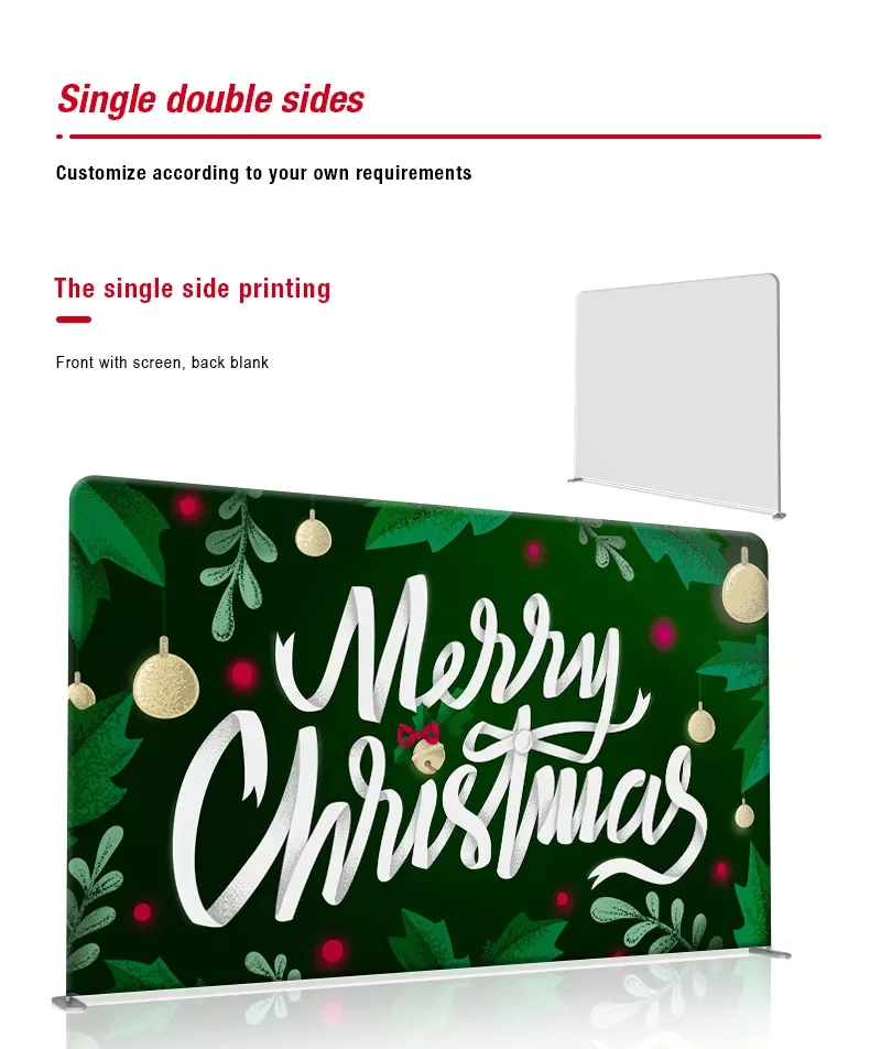 Custom Print Tension Fabric Curved Backdrop for Events
