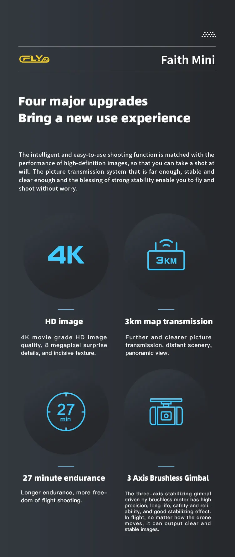 HOSHI C-FLY FAITH MINI 4K Drone - Foldable & Remote Control