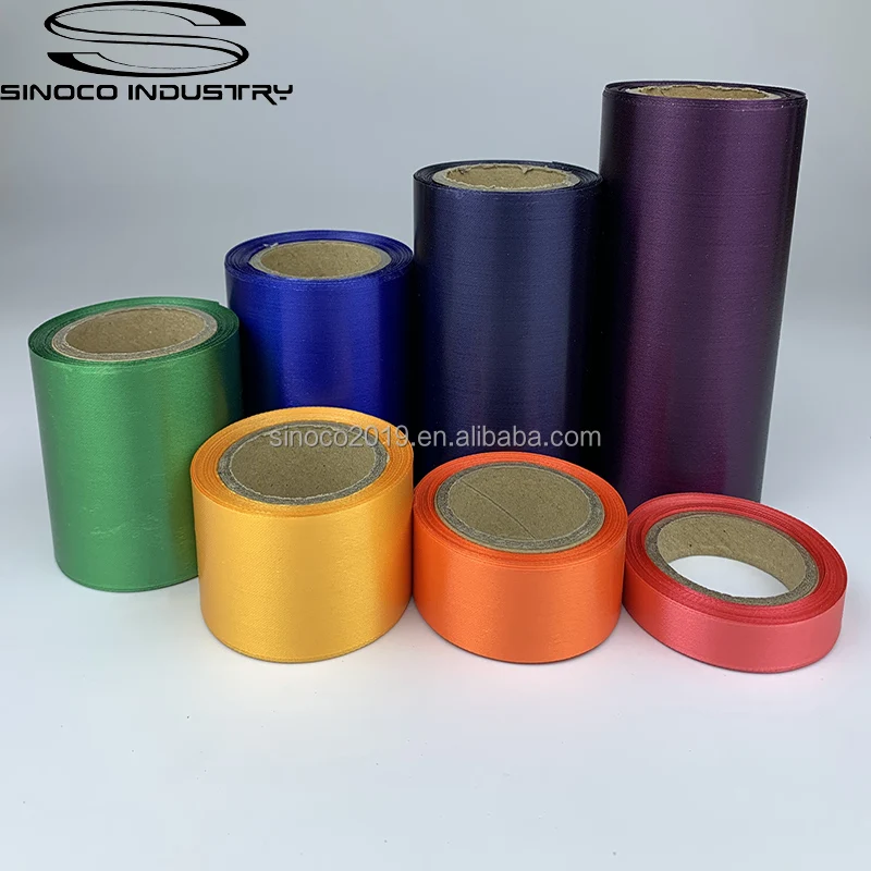 Factory Price Custom Black Satin Printed Ribbon With Logo Ribbon Face ...