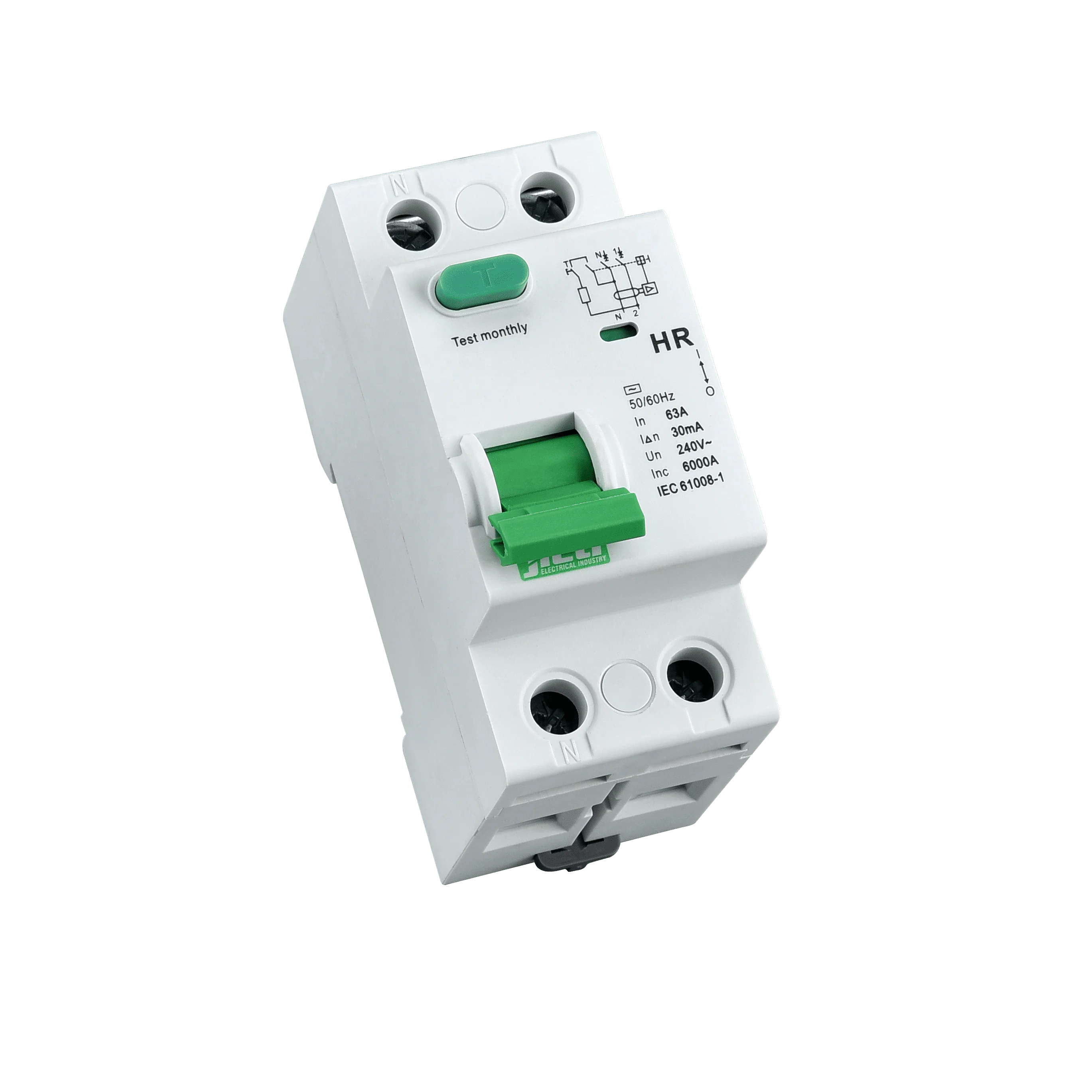 JIELI 2P Disconnector Circuit Breaker HR RCCB Earth Leakage Residual ...
