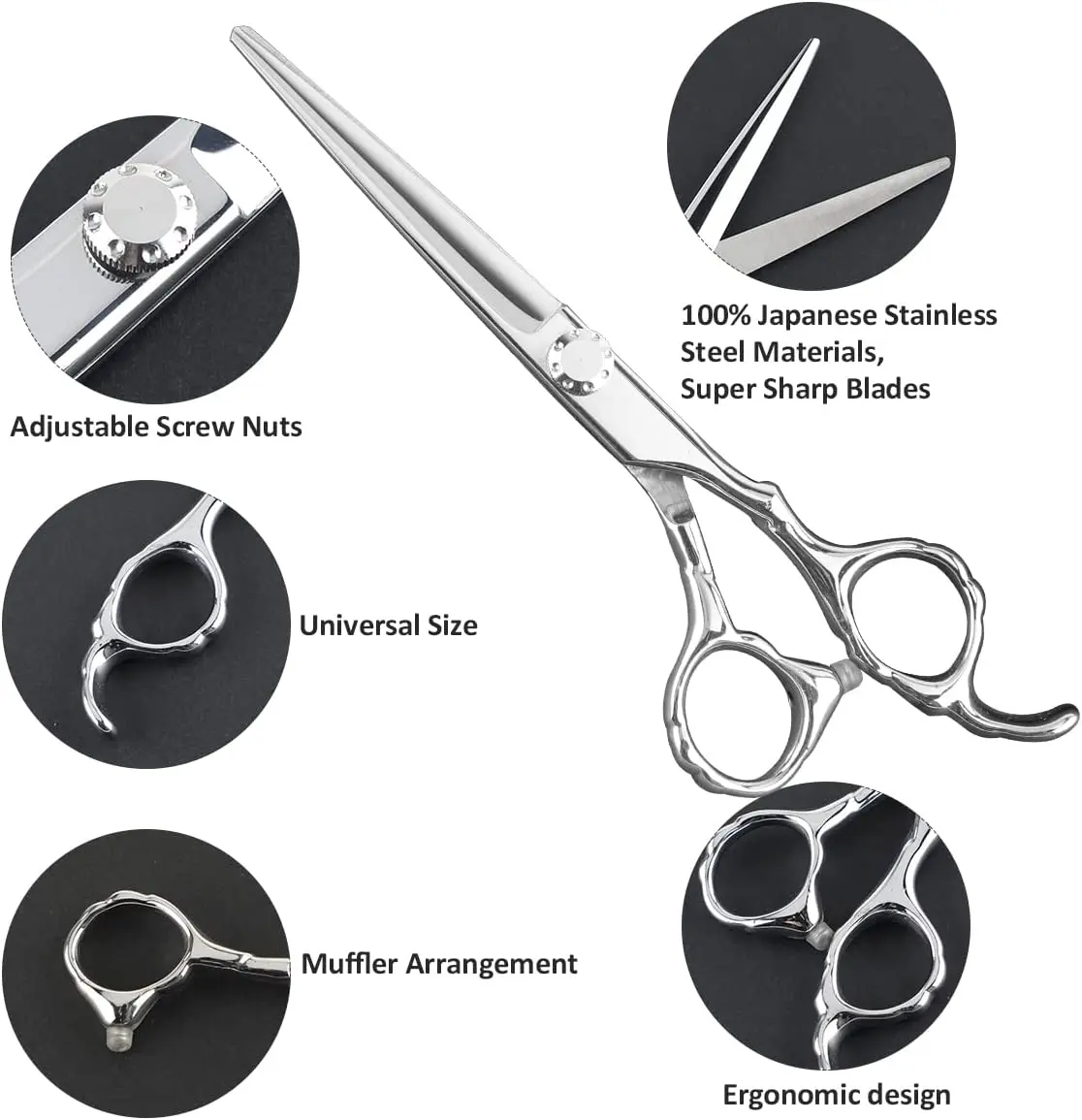 Professional Scissor Cut Hair Cutting Salon Scissors Barber Thinning ...