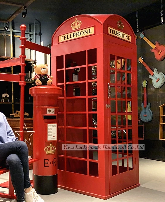 Lfb1646 Amazing Design Photo Props Telephone Booth Set With Artificial ...