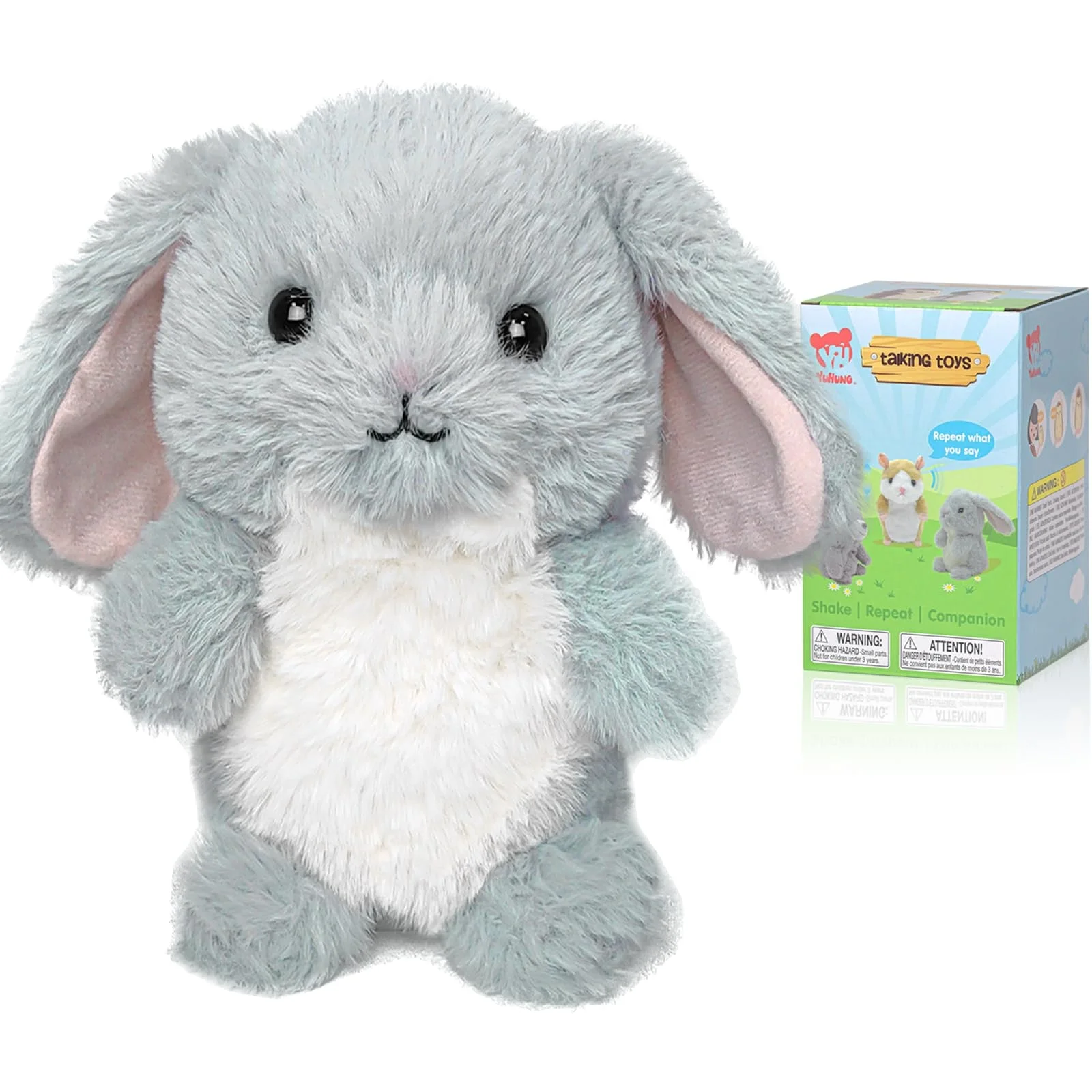 Talking Bunny Plush Toy Electronic Plush Toys Talking Back Rabbit ...