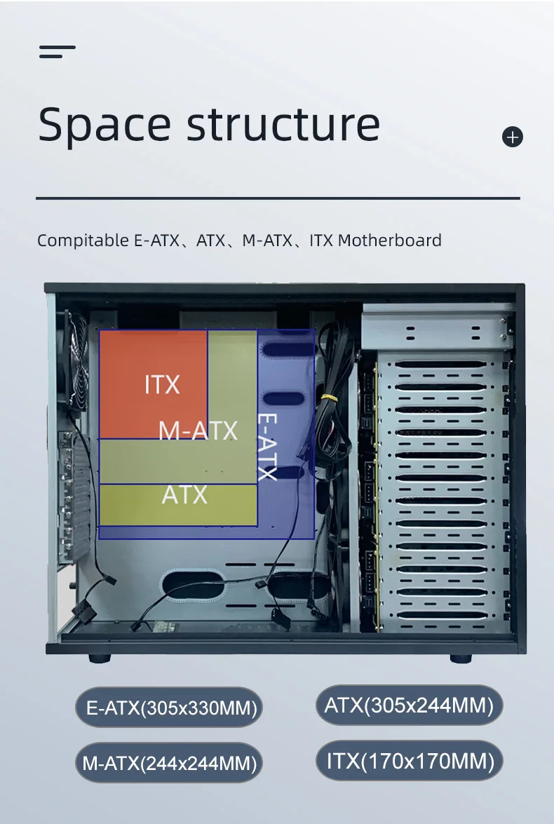High Quality Server Chassis 12-bay Hot Swap Nas 3.5 2.5 Sata Atx ...